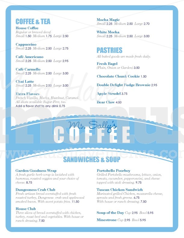 Coffee House Diner Menu at Erica Keeney blog