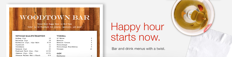 Bar Menu Template, Bar Menu Design - MustHaveMenus